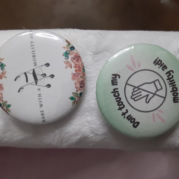 Dont Touch My Mobility Aid Button Pin Disability Button Badge - Etsy