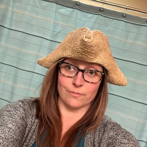 Tricorn Natural Straw,tricorne Hat,tricorne Hat,pirate Hat,period Hat ...