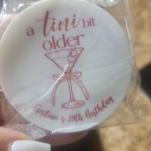 Tini Bit Older Drink Toppers/edible Cocktail Topper/dirty Martini ...