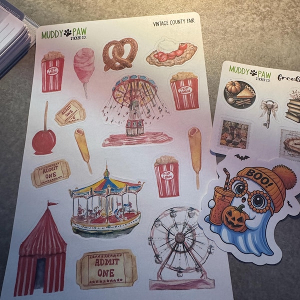 Vintage County Fair || Vintage Stickers, Card Stickers, County Fair ...