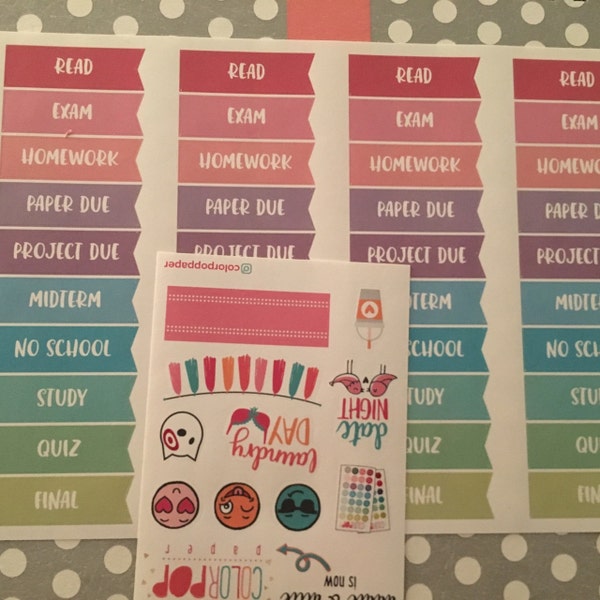 College Stickers, College School Stickers, College Planner Stickers ...