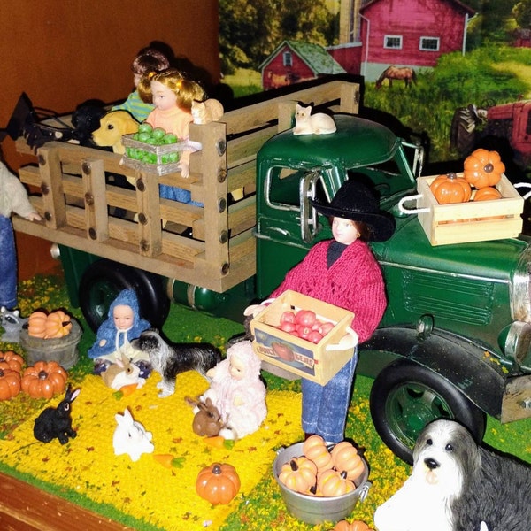 Dollhouse Miniature Puppy Dog Australian Shepherd 1:12 Scale Pet Black ...