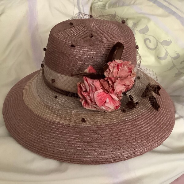 Seagreen Squashed Peachbloom Hat With Vintaged Grosgrain - Etsy