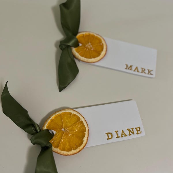 Handmade Clay Place Cards: Personalized Wedding Oyster Shell Name Tags ...
