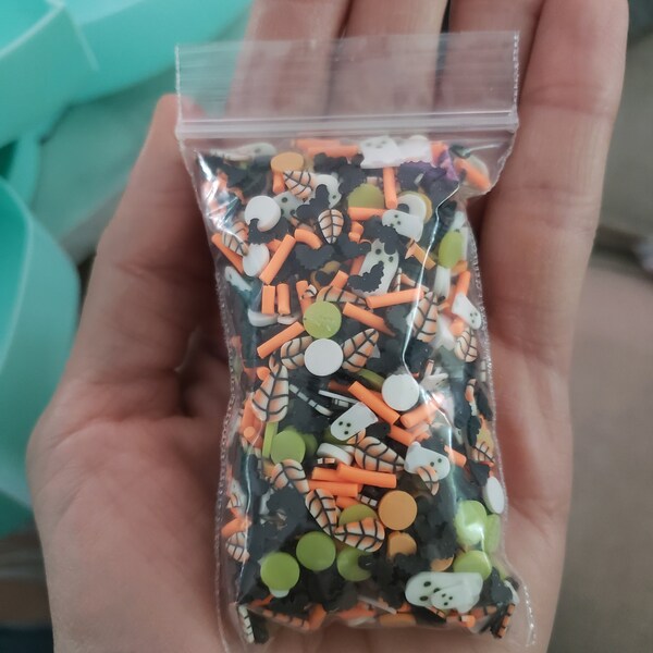 Graveyard Ghoulies Halloween Polymer Sprinkles Mix, Spooky Faux ...