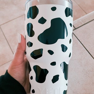 Yeti Brand Cow Print Stainless Steel Tumbler - Etsy