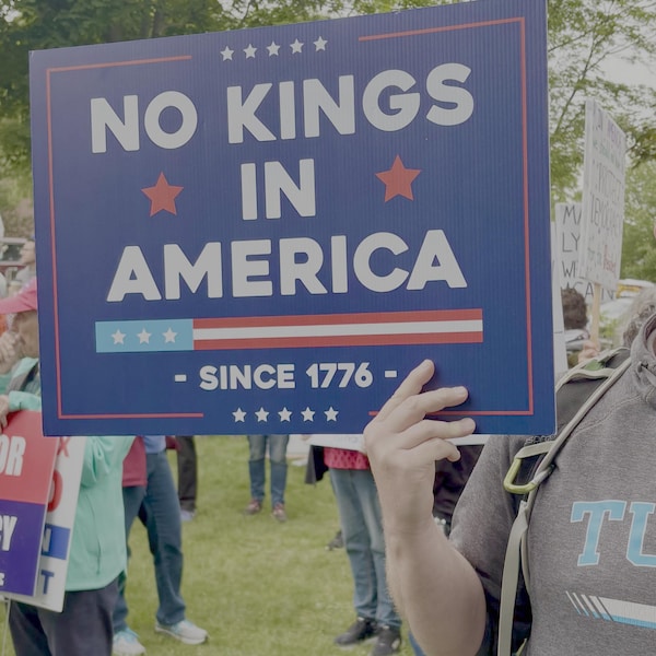 No Kings in America Yard Sign - Resist Hate Lawn Sign, Anti-trump Sign ...