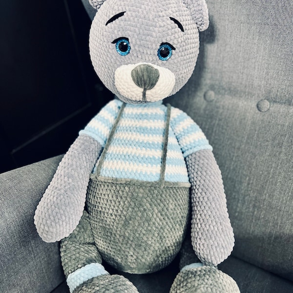 Plush Teddy Bear for Boy, Cuddly Toy for Newborn, Cute Welcome Baby ...