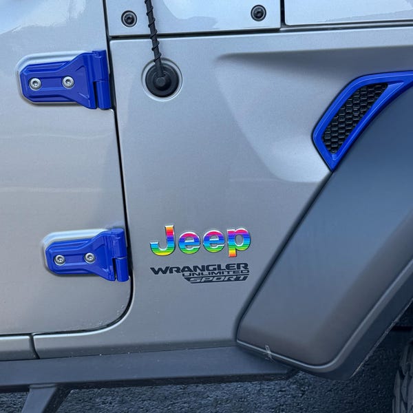 Jeep Emblem Overlay Decals - Rainbow - Etsy