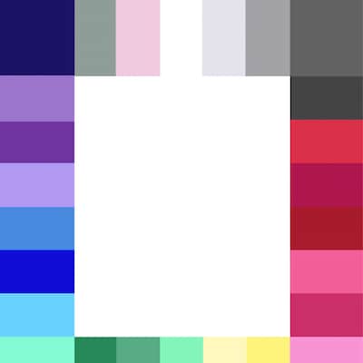 Deep dark Winter Palette, Digital Swatch Fan, Seasonal Palette ...