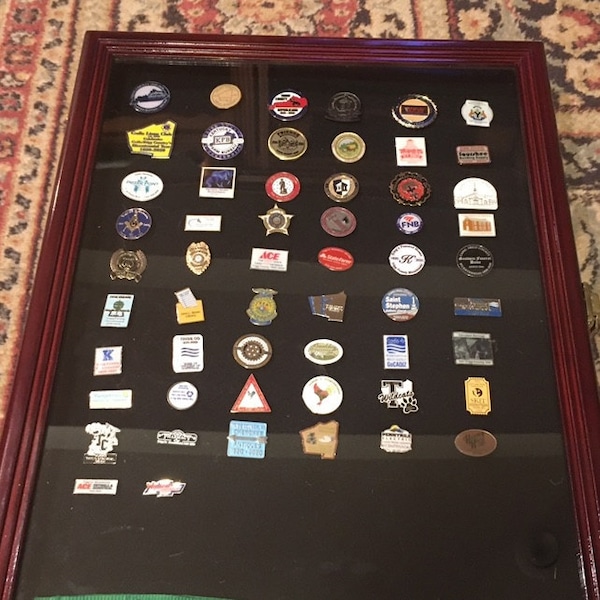 Lapel Pin Pins Display Case Cabinet Wall Rack Holder Disney Hard Rock ...