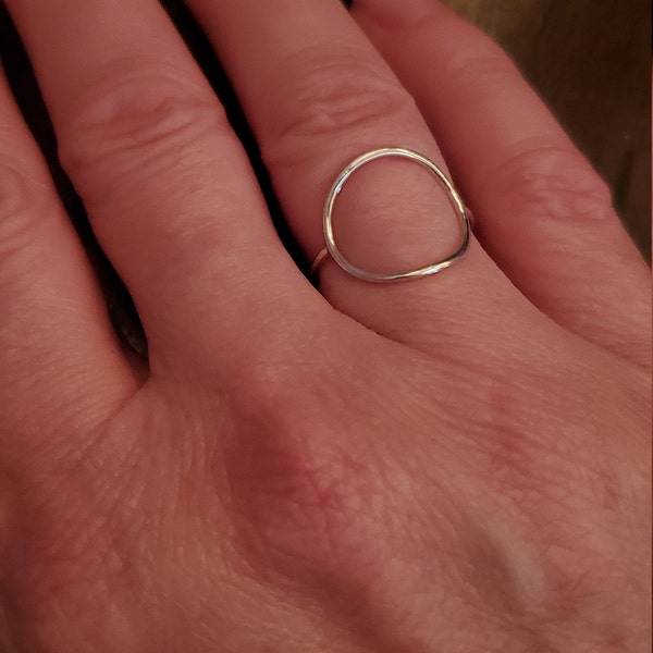 Karma Ring, Circle Ring, Silver Circle Ring, Infinity Ring, Eternity ...