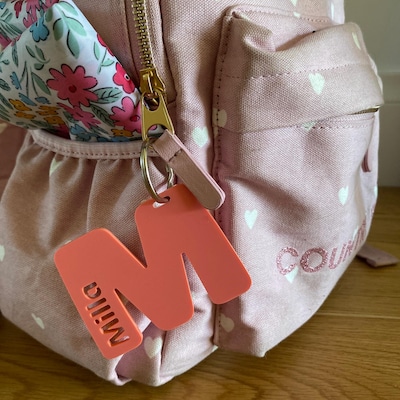 Personalised Alphabet Bag Tag, Letter Kids Name, Large Premium Luggage ...