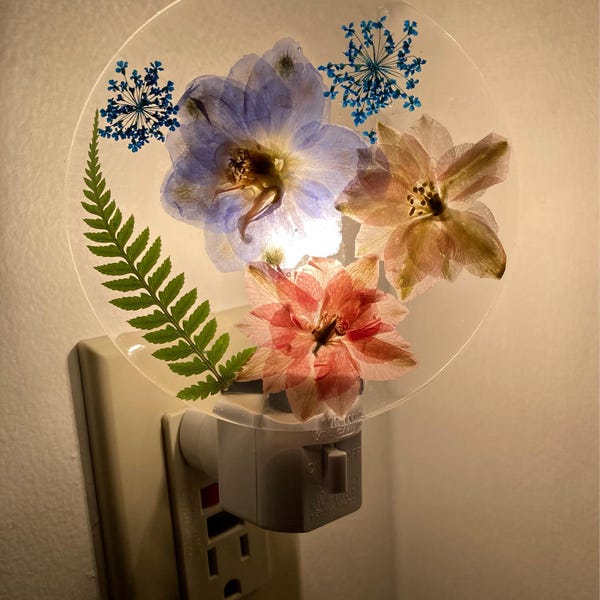Handmade Flower Night Light, Sunflower Nightlights, Floral Night Light ...
