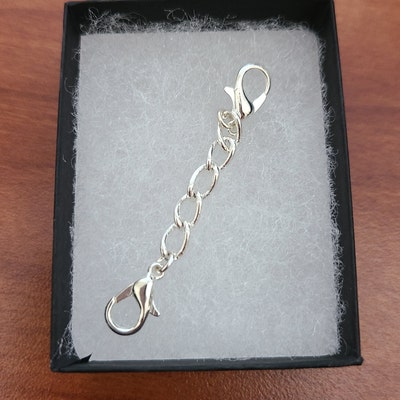 A Pair of 2 Magnetic Chain Extender Links, Multi Use Silver Chain Links ...