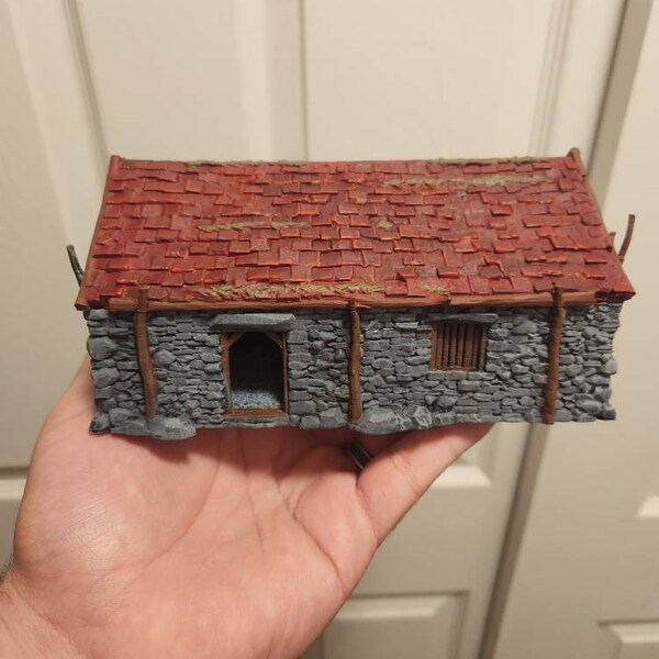 Old Stone Barn - 15mm 28mm 32mm Time Warp Wargaming Terrain Scatter D&D ...