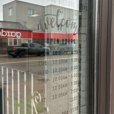 Custom Business Hours Decal, Hours of Operation Decal, Store Hours ...