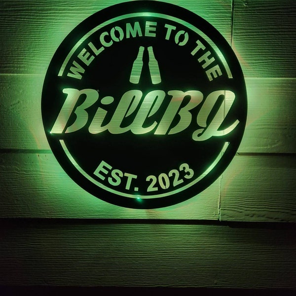 Personalized Bar LED Metal Art Sign / Light up Bar Metal Sign / Multi ...