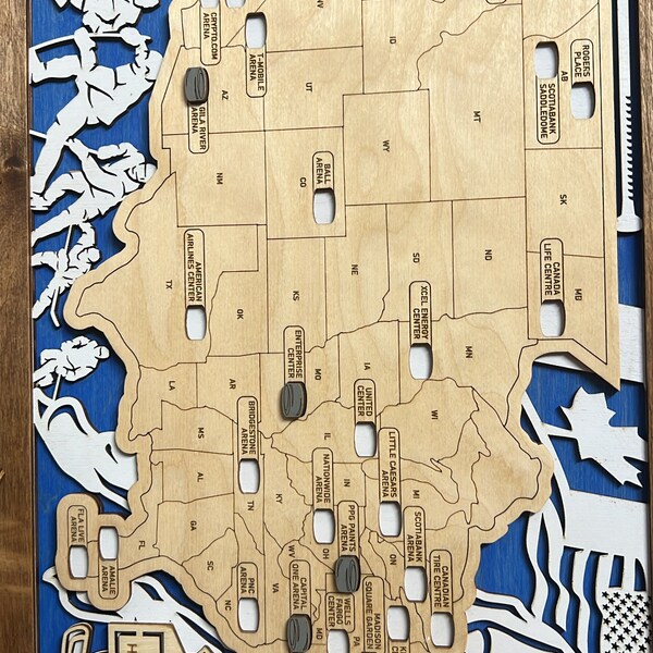 Custom Baseball Stadium Travel Map Tracker, Ballpark Travel Map, MLB ...