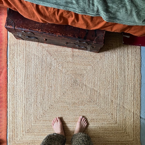 5x8 Wool Jute Kilim Rug, Homedecor Rugs, Coustme Size Wool Rug, Vintage ...