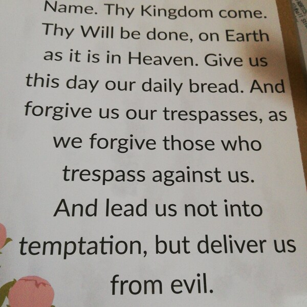 Our Father Prayer Card. A5 With Envelope | Catholic | Christian | Gift ...