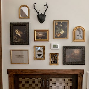 Dark Forest Rabbit Print Vintage Moody Cottagecore Botanical Wildlife ...