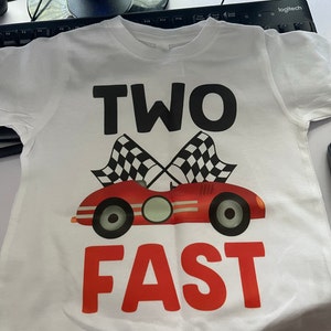 Two Fast Race Car Shirt Racecar Birthday Shirt Birthday Boy - Etsy