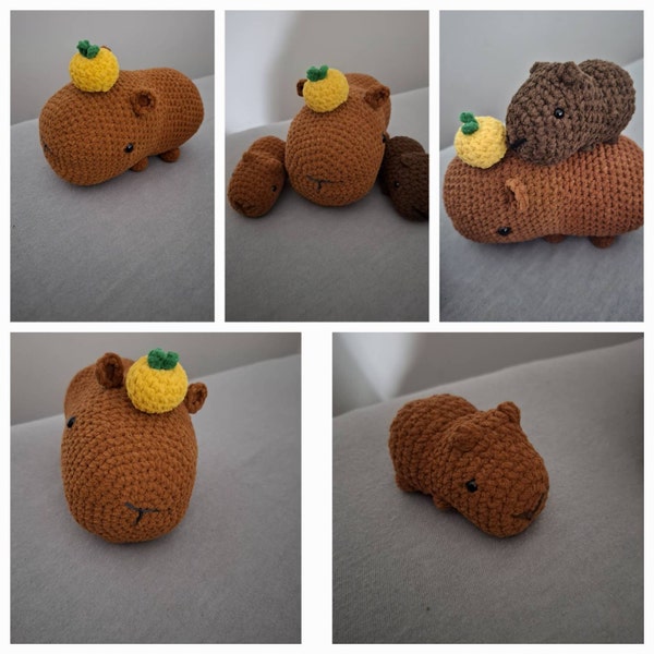 Capybara CROCHET PATTERN 3 in 1, Amigurumi Capybee, Crochet Bee ...