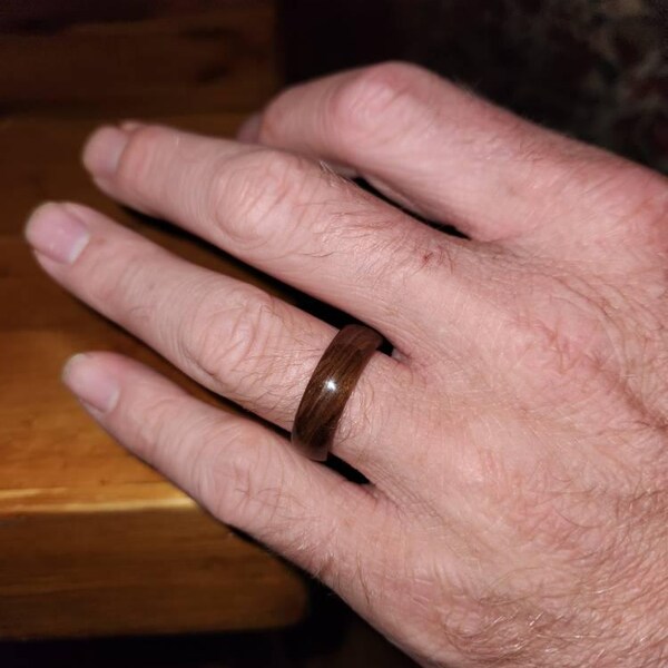 Jameson Whiskey Barrel Spiral Grain Wood Ring With Twin Platinum Wire ...