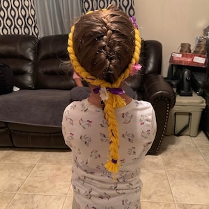 Disney Inspired Princess Braid Pack Adjustable Yarn Hair Wig | Etsy