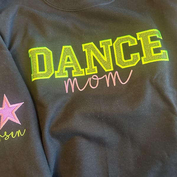 Personalized Embroidered Cheer Mom Sweatshirt Custom Team Crewneck ...