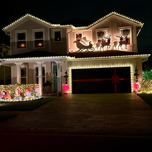 Life-size Santa's Sleigh W/santa & Reindeer Template When Made ...