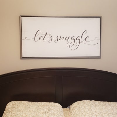 Let's Snuggle Sign Let's Snuggle Lets Snuggle - Etsy