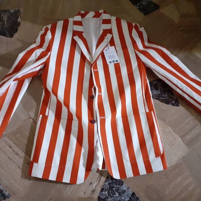 Boating Jacket Red & White Stripe Boating Blazer - Etsy