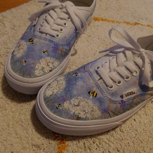 Custom Converse Trainers With Black Butterfly, Insect Hand Painted ...