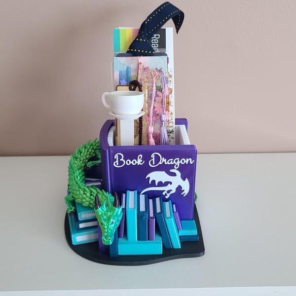 Book Dragon Bookmark Holder / Pen Holder - Etsy