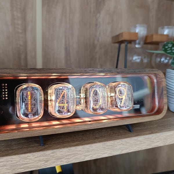 Nixie Tube Clock With Replaceable IN-12 Nixie Tubes, Motion Temperature ...