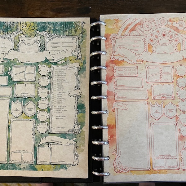 Spellbound Character Sheets - D&D 5e - Etsy