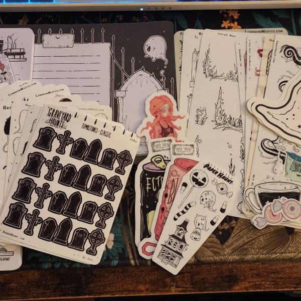 Spider Web Note Pad Spooky Cute Goth Stationery - Etsy