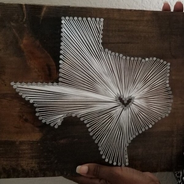 Texas String Art, Texas Decor, State String Art, Texas Nail Art, Texas ...