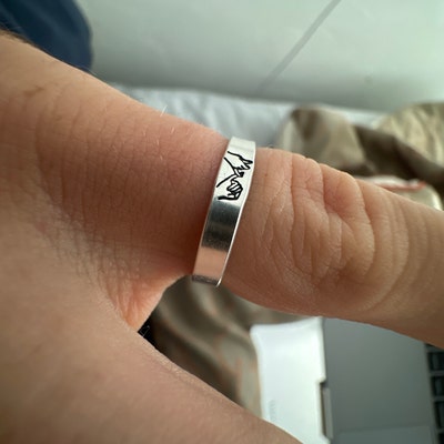 ASL Custom Name Stacking Wrap Ring American Sign Language - Etsy