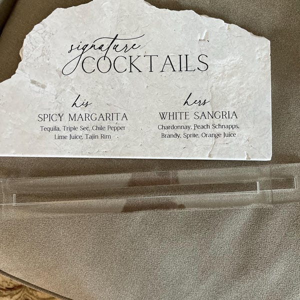 Daylight Marble Bar Sign | Wedding Signs | Event Signs | Custom Signs ...