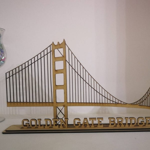 Golden Gate Bridge SVG + Ai Laser Cut Files -- INSTANT DOWNLOAD - Etsy