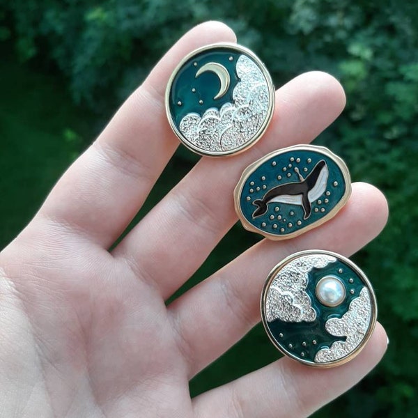 Enamel Sun and Moon Drawer Knobs / Starry Sky Cabinet / Gothic Home ...
