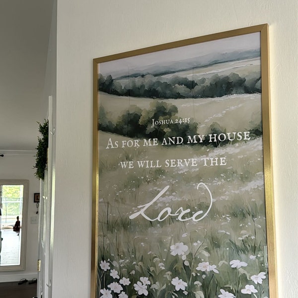 Christian Wall Art Printable, as for Me and My House We Will Serve the ...