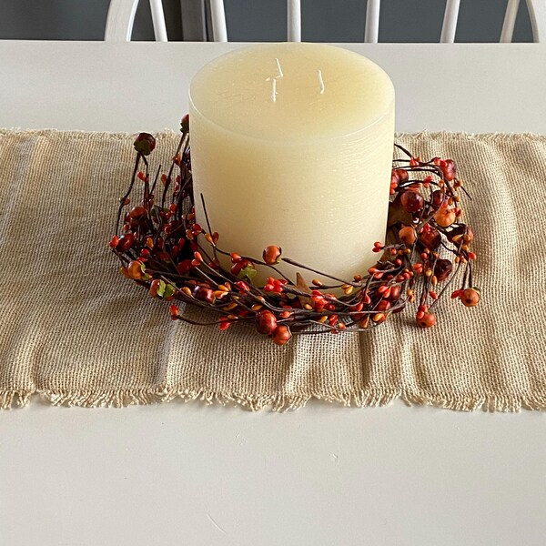 Primitive Candle Ring, Rustic Candle Ring, Fall Candle Ring, Prim Mix ...