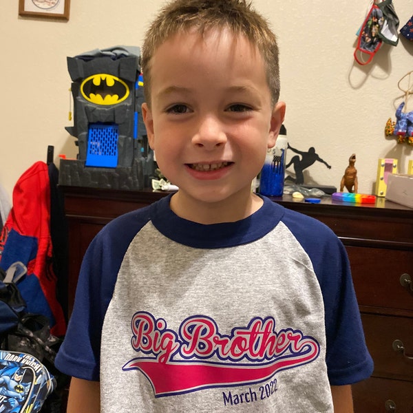 Big Brother Baseball Script SVG, DXF, PNG Cut File - Etsy