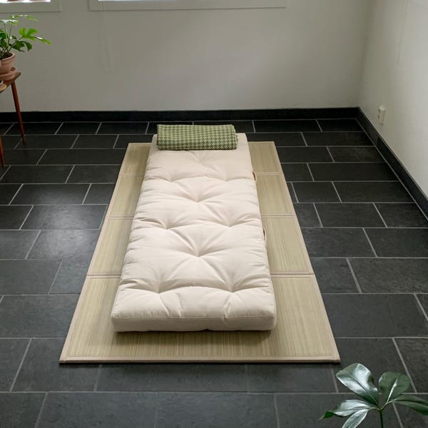 HEMP Shikibuton Mat Shiki Futon 3” Thick Filled Organic Hemp Fiber ...