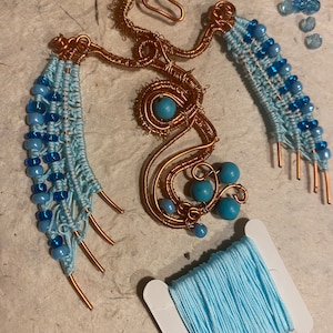 PDF Tutorial Dragon Pendant Macrame & Wire Pattern Necklace Tutorial Dragon Necklace - Etsy