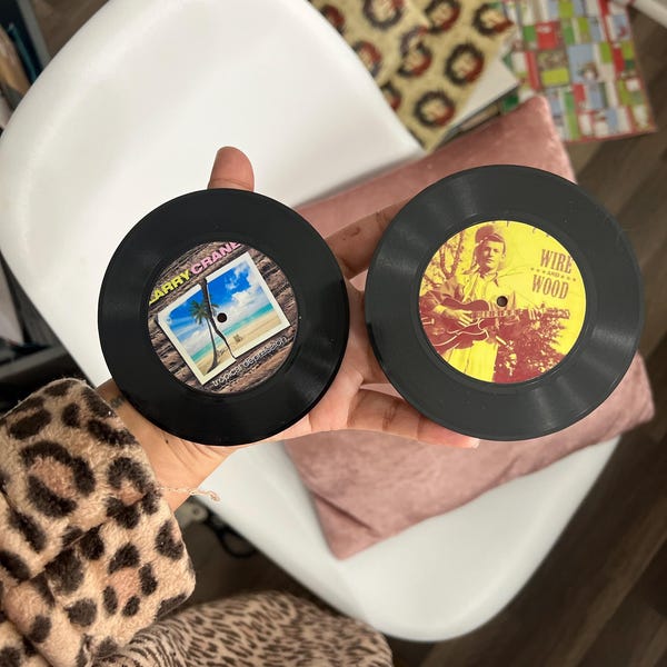 Vinyl Album Cover Coaster Custom Vintage Vinyl Record Coaster Gift for ...